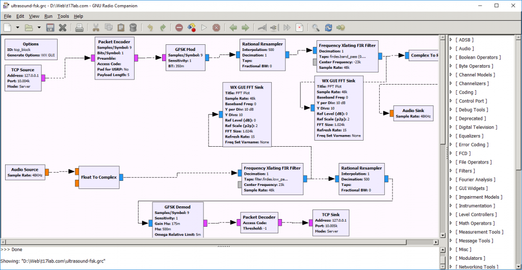 Sử dụng GNURadio trong điều khiển SDR - p1 - t17lab.com
