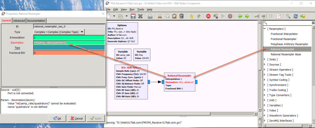 Sử dụng GNURadio trong điều khiển SDR – p2 - t17lab.com